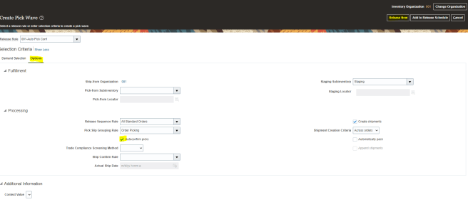 Oracle Fusion: Pick Wave in Order Management – My Cloud Journey