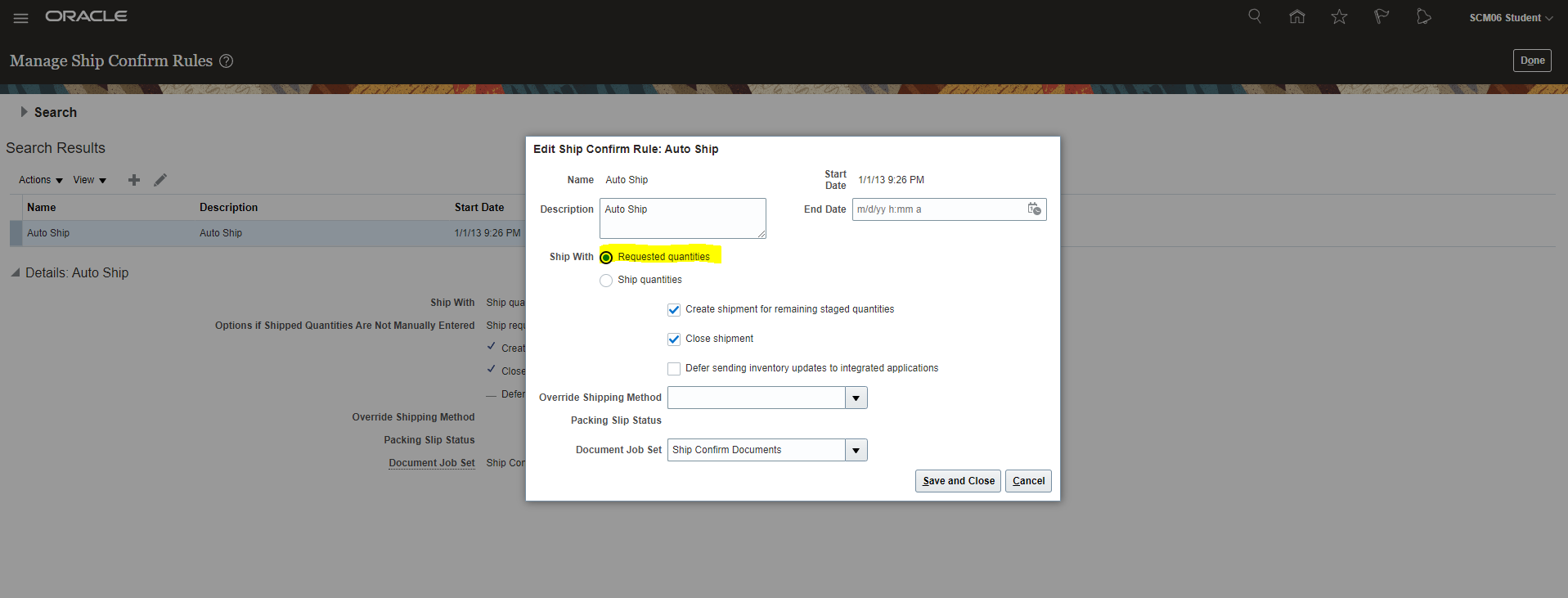 Oracle Fusion: Quick Shipment in Order Management – My Cloud Journey