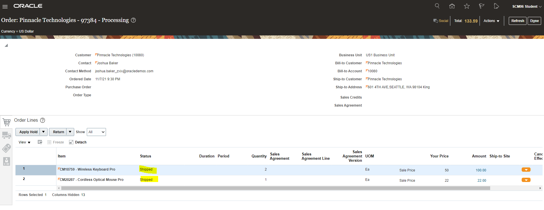 Oracle Fusion: Quick Shipment in Order Management – My Cloud Journey
